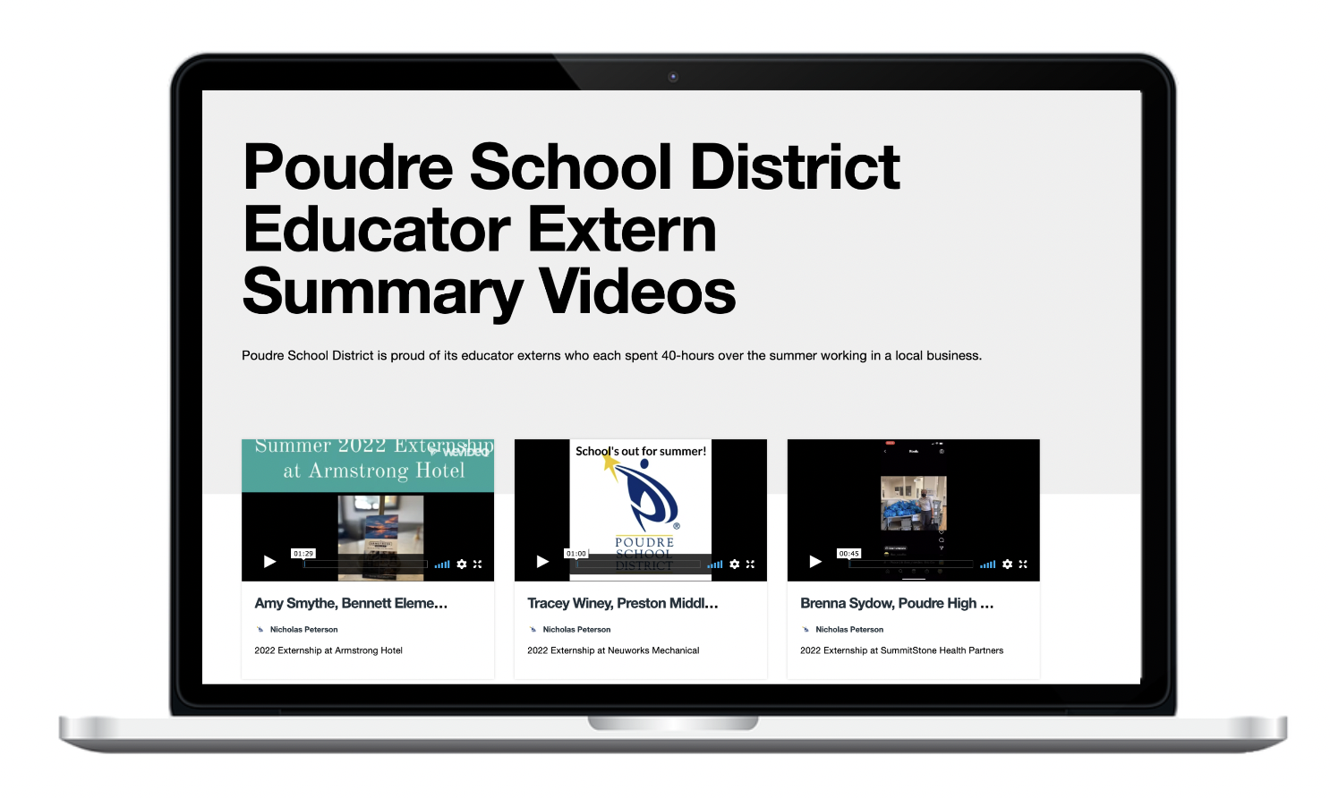 PSD Educator Externship Program | Poudre School District